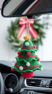 20+ Christmas Car Crochet Ideas to Make Your Car Festive - Clovis Auto Care
