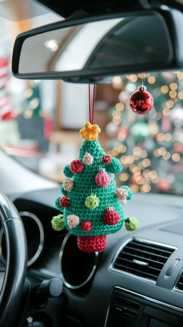 20+ Christmas Car Crochet Ideas to Make Your Car Festive - Clovis Auto Care